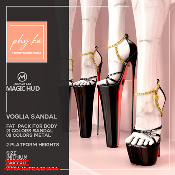 Second Life Marketplace - -[ Phy.Ka ]- 094 - Voglia Sandal - INITHIUM